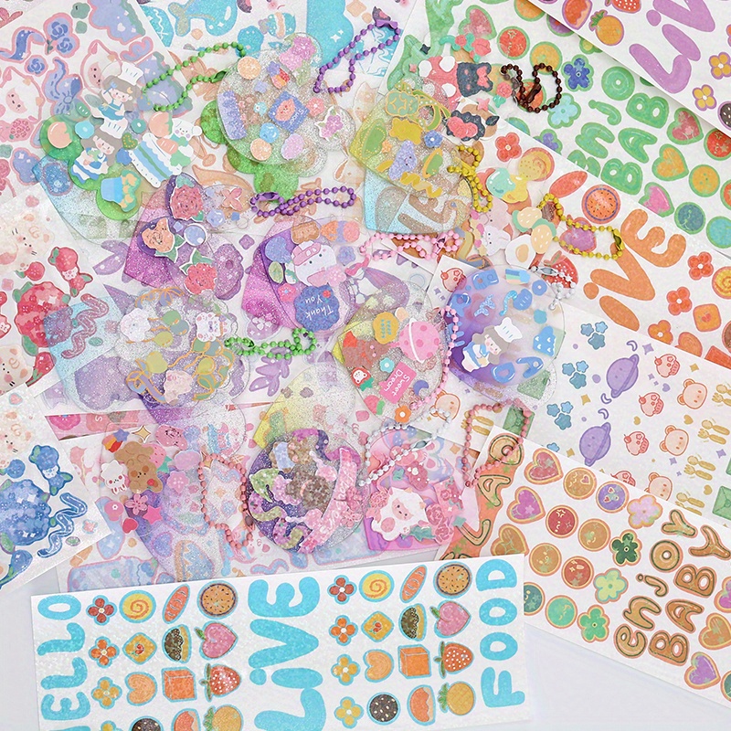 Diy Acrylic Keychain Blanks Heart Cloud Flower Hexagon Cat - Temu