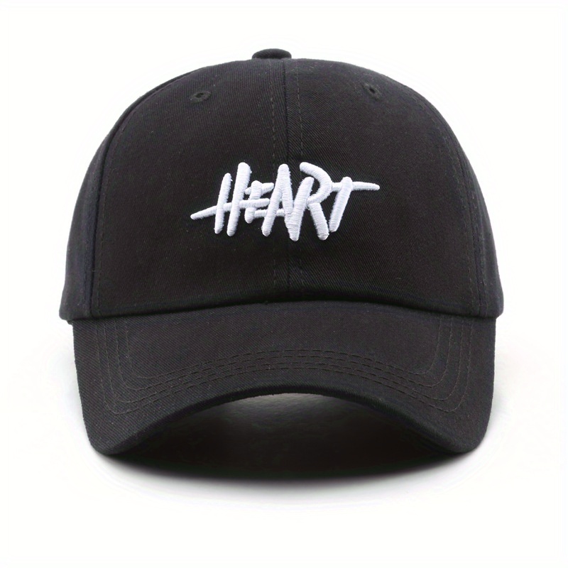 3d heart embroidery baseball cap solid color hip hop dad - Temu New Zealand