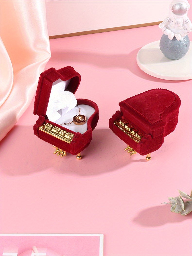 Cute Romantic Piano Ring Box New Jewelry Storage Box Cartoon - Temu ...