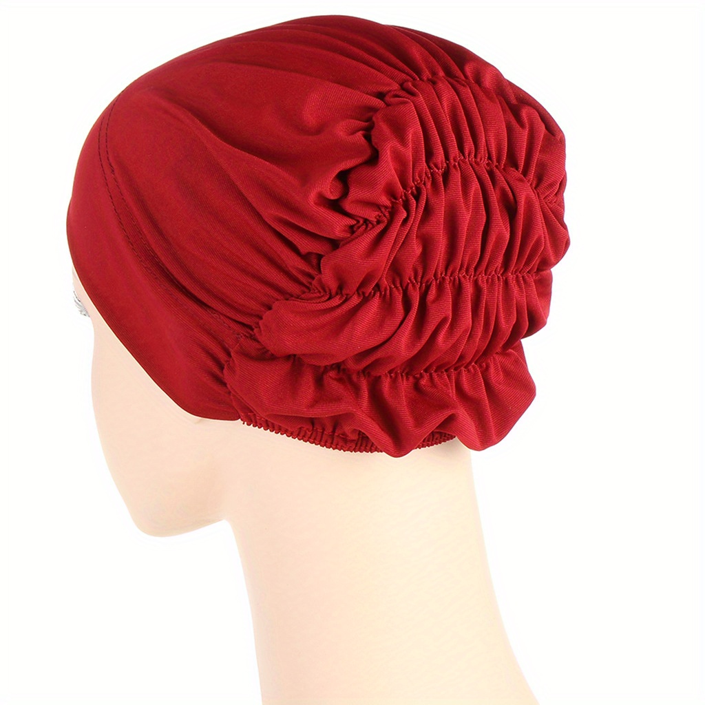 Solid Color Head Scarf Turban Loose Adjustable Breathable - Temu Portugal