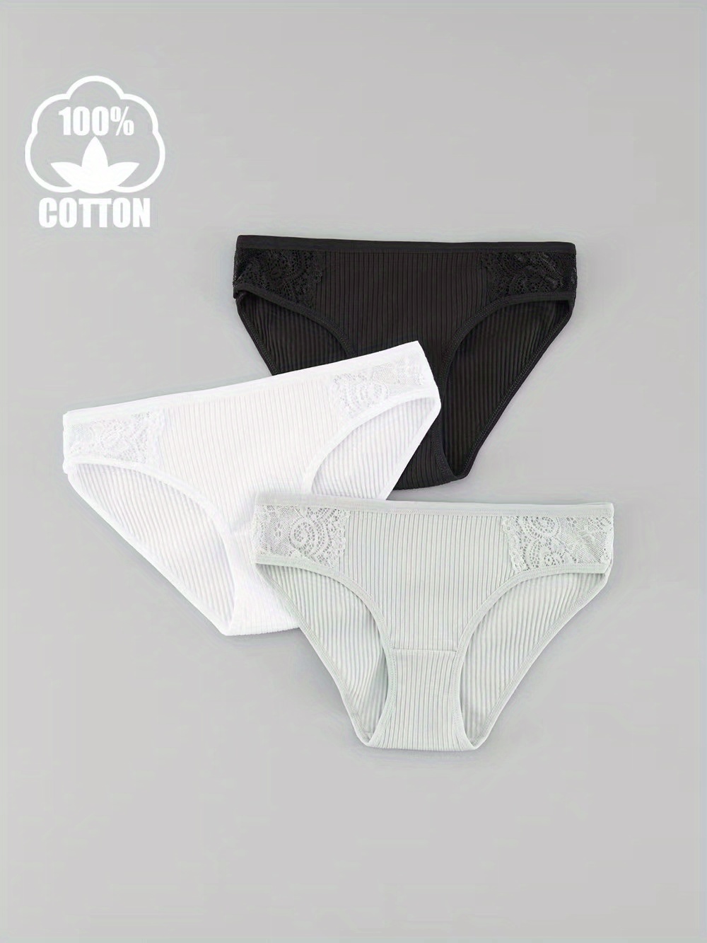 Lace Stitching Briefs friendly Breathable Ribbed - Temu Australia