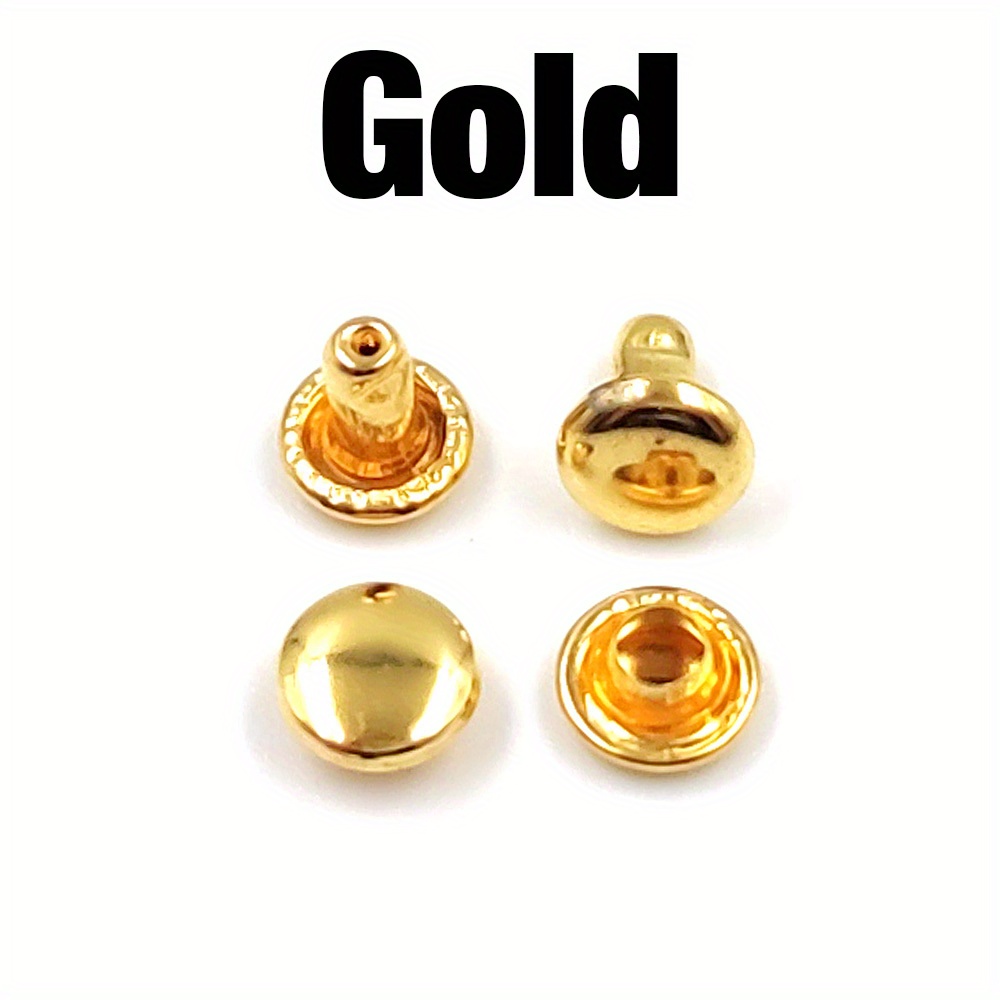 Metal Double Cap Rivets Stud Round Nail Rivet Leathercraft - Temu ...