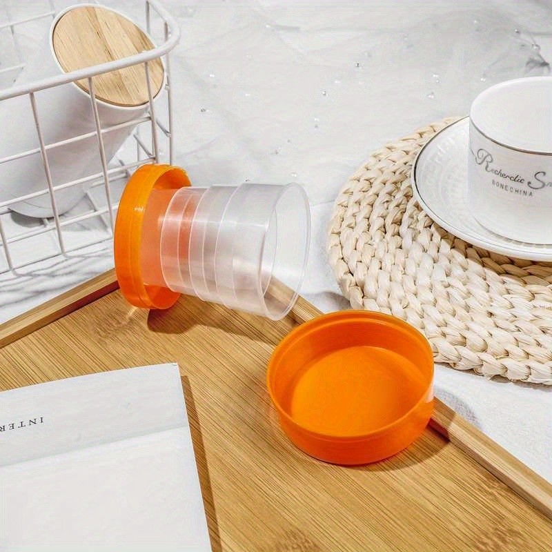 1pc Telescopic Cup Plastic Folding Cup Easy To Carry Mini Travel Mug ...