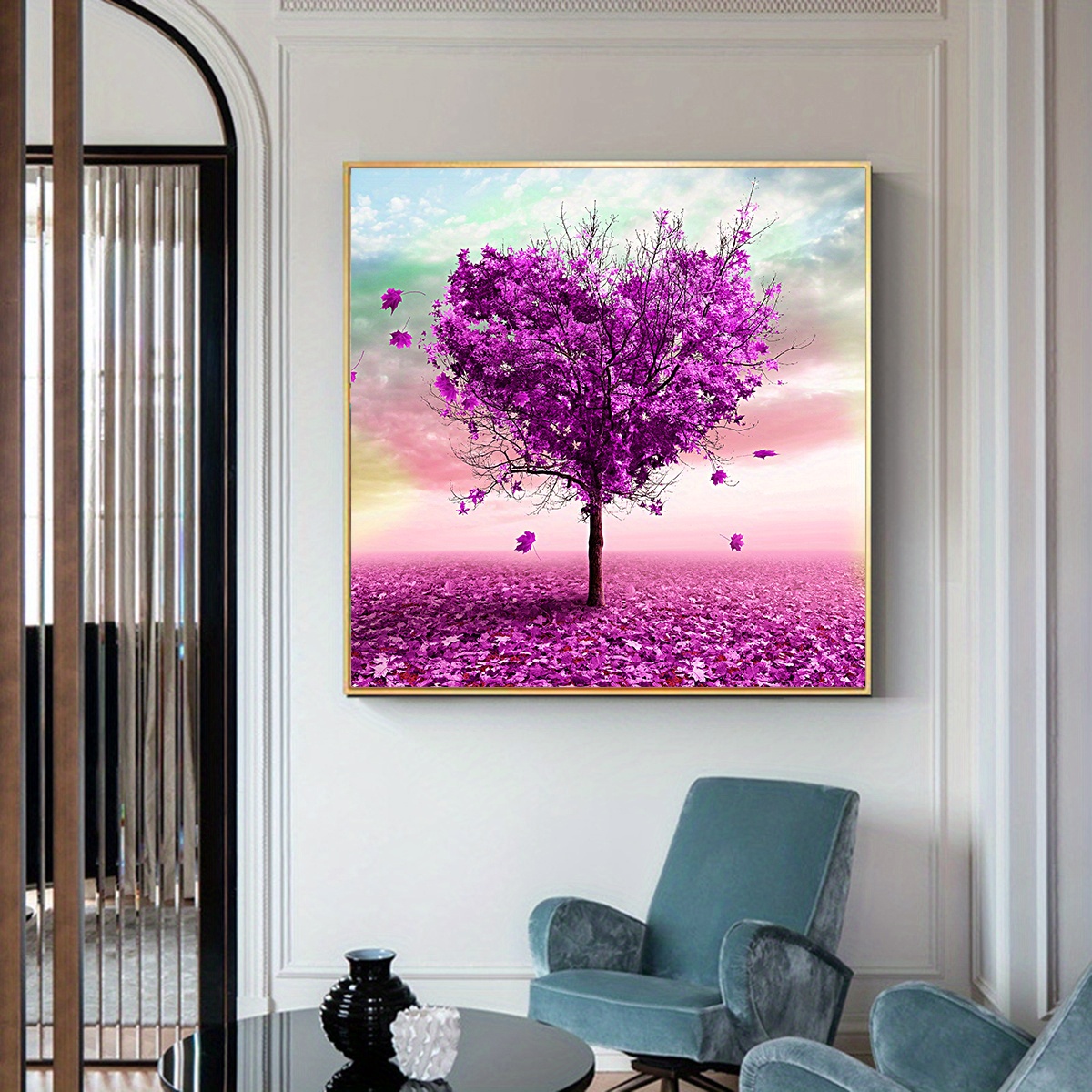 1pc Diy Beautiful Love Tree Painting Frameless Diamond Filled Masonry ...