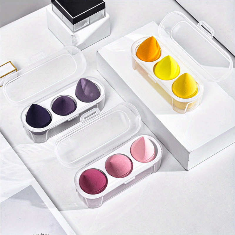 3pcs Ultra Soft Makeup Sponge Dry And Wet Dual Use Makeup Puff Powder ...