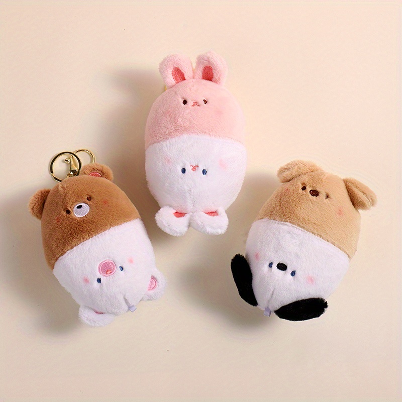 Creative Animal Doll Keychain Cute Ring - Temu Australia