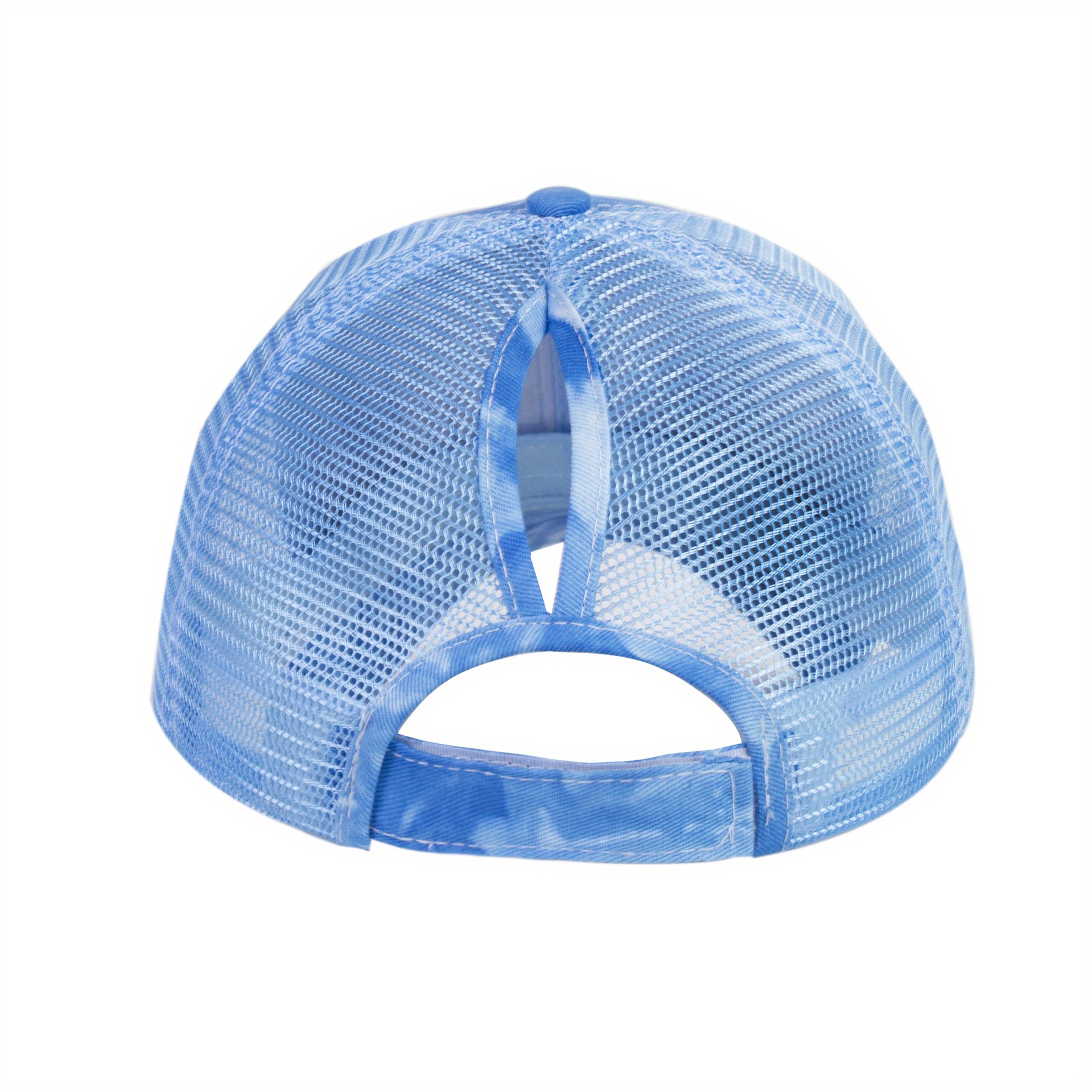 Tie Dye Ponytail Baseball Cap Mesh Breathable Trucker Hat - Temu