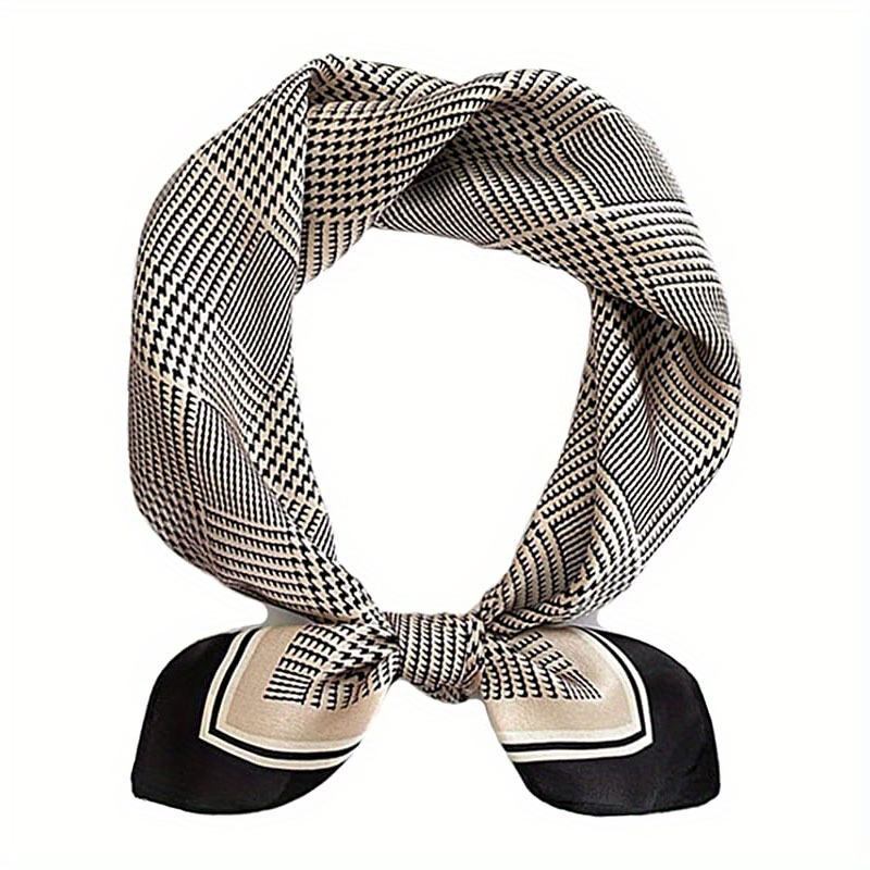 silk square scarf elegant print neckerchief casual - Temu Australia