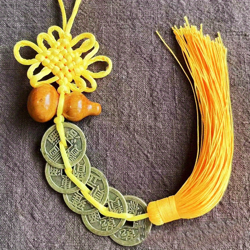 Antique Alloy Copper Coin Five Emperors Money Door Door Mahogany Gourd ...