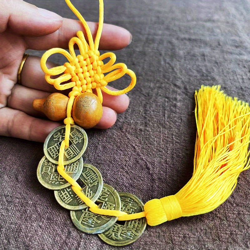 Antique Alloy Copper Coin Five Emperors Money Door Door Mahogany Gourd ...