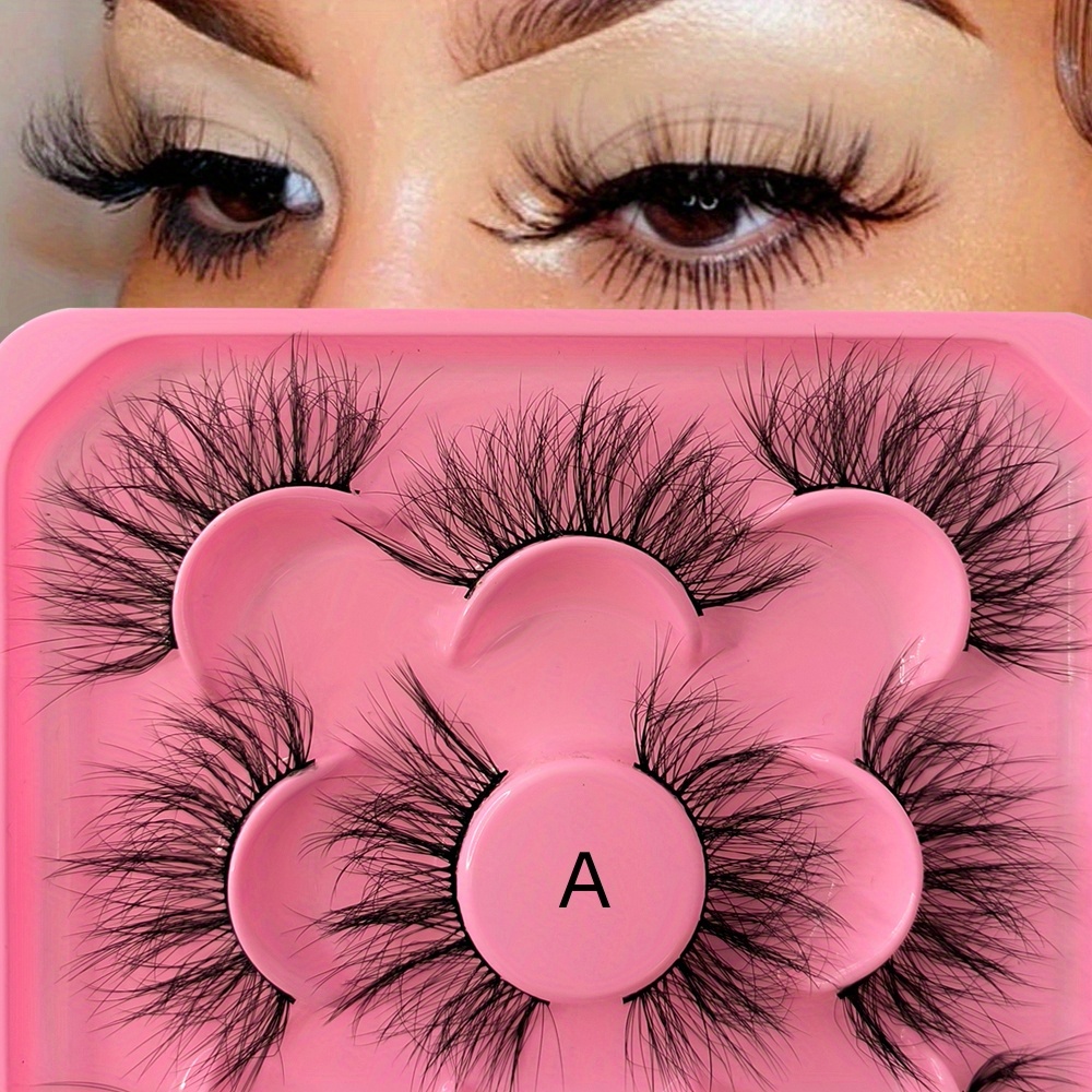 Extra long Fluffy Faux Mink Waterproof False Eyelashes - Temu
