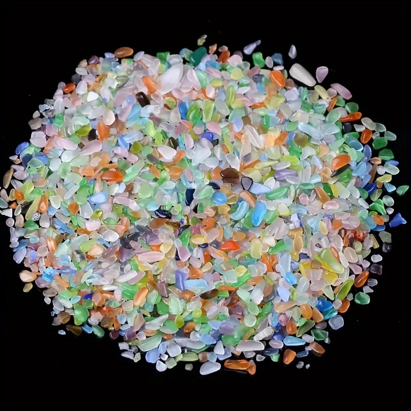 Brighten Aquarium Colorful Glass Pebbles - Temu