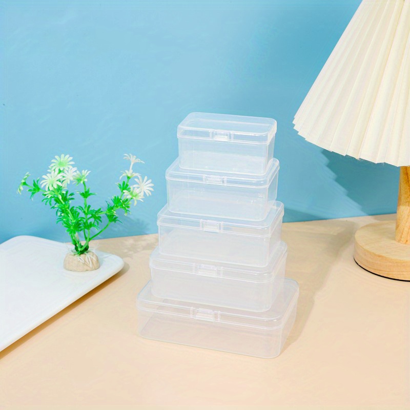 Rectangular Box Transparent Plastic Box Nail Accessories - Temu Australia