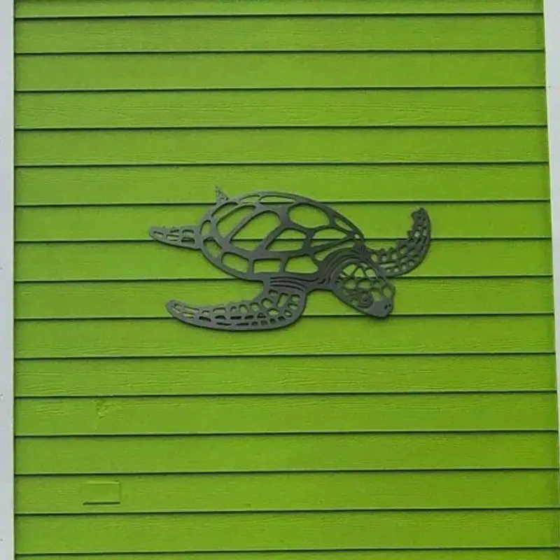Metal Sea Turtle Ornament Beach Theme Decor Wall Art Temu