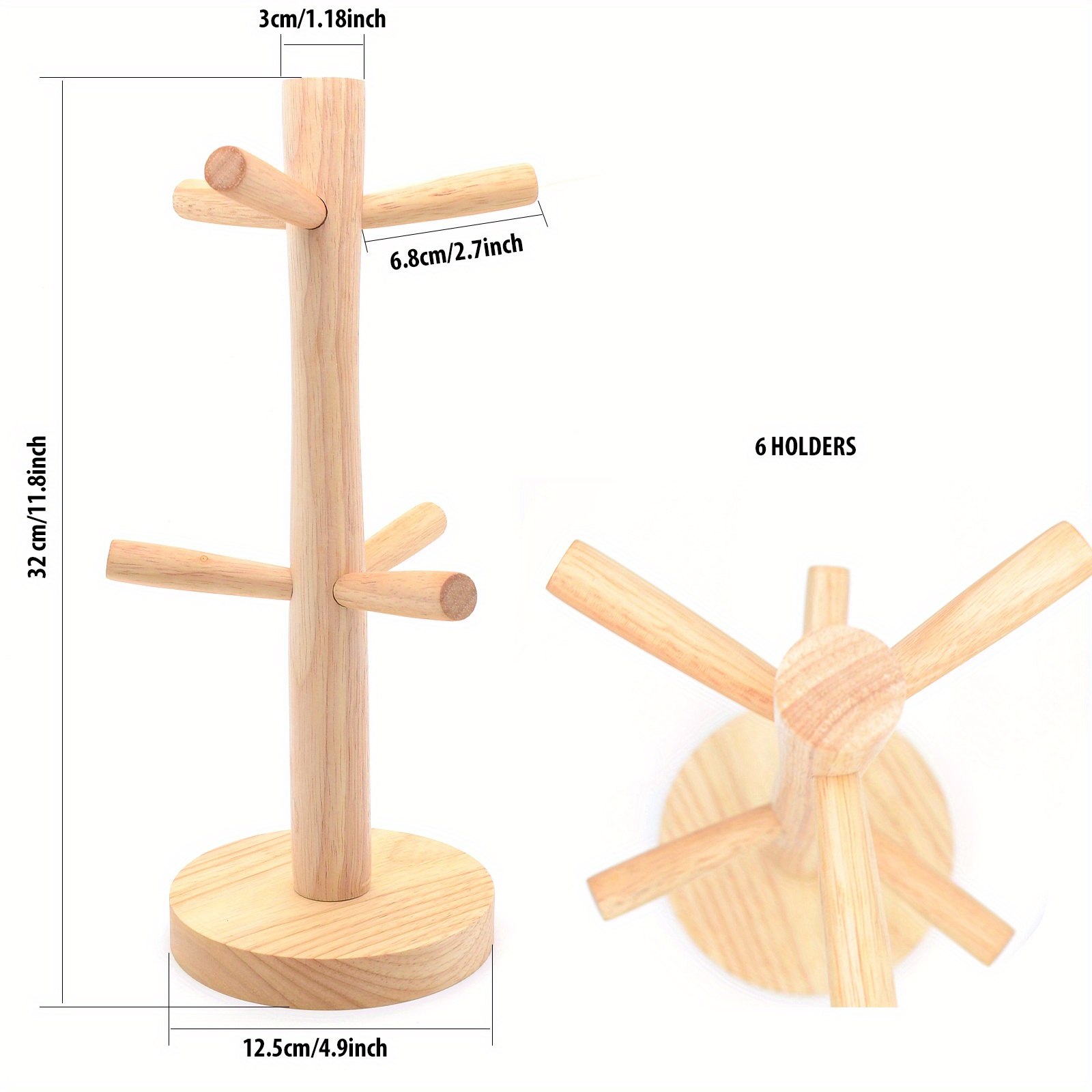 Wood Mug 6 Organizer - Temu