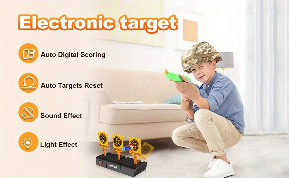 Electronic Digital Target Nerf Guns Outdoor Game Toy - Temu