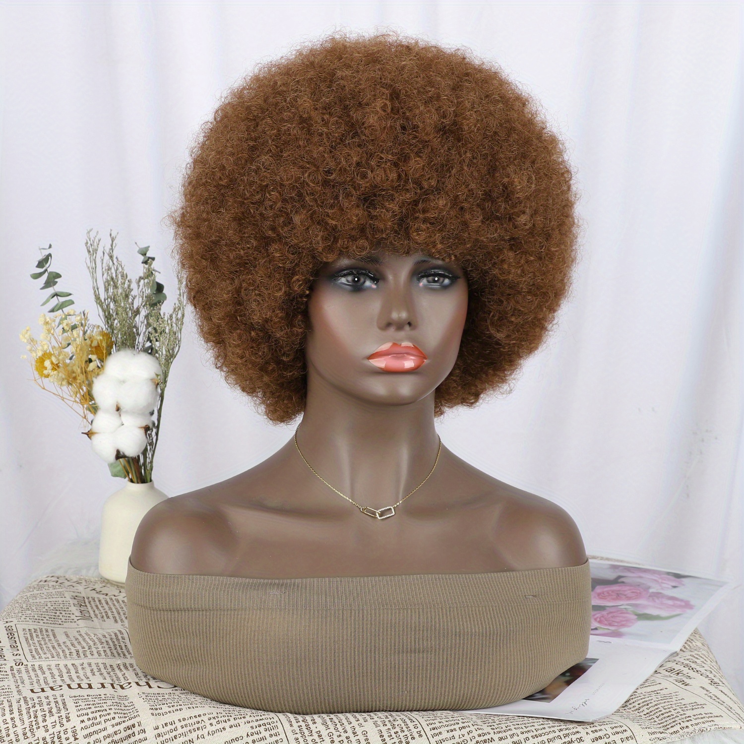 70s Afro Puff Hair Wigs For Women Natural Looking Fluffy And Large ...