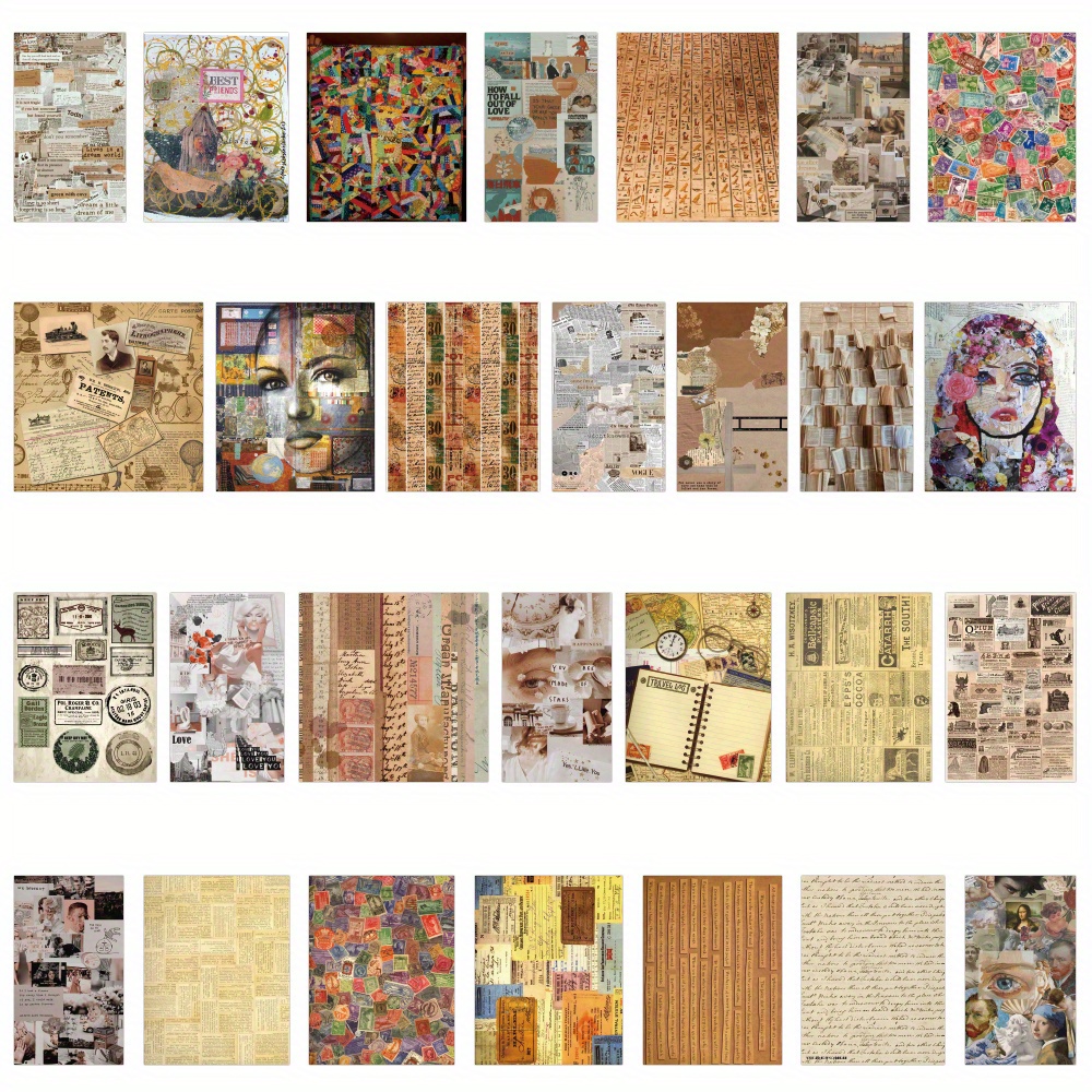 Vintage Washi Stickers Perfect Scrapbooking Journaling Diy - Temu Australia