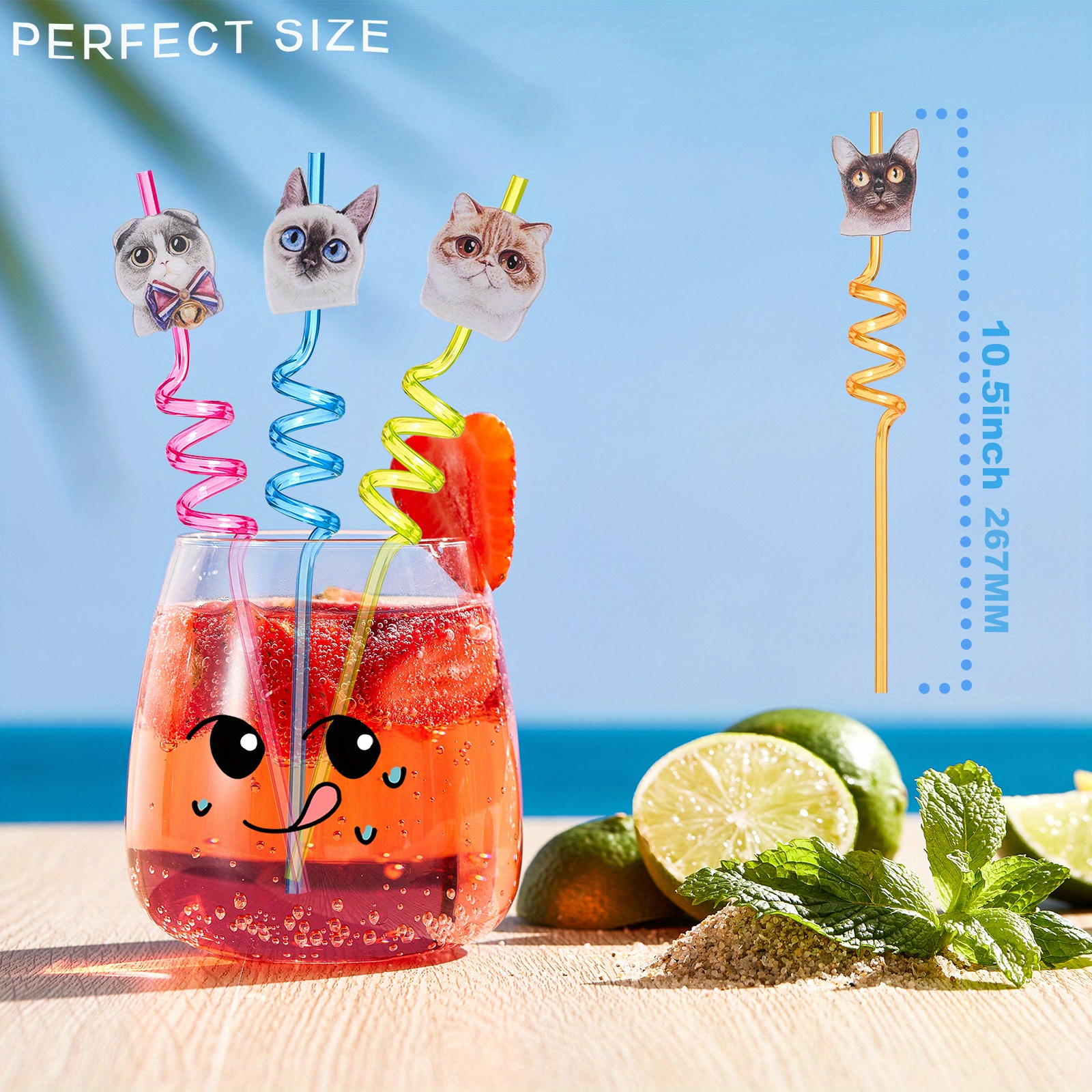 Pixel Themed Party Straws 10 Pack 5 Colors Birthday Supplies 10-Piece ...