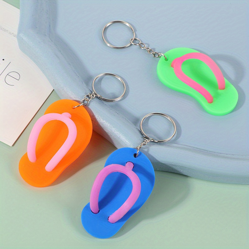 Pvc Flip Flop Keychain Keyring Pendant Handbag Hanging - Temu Canada