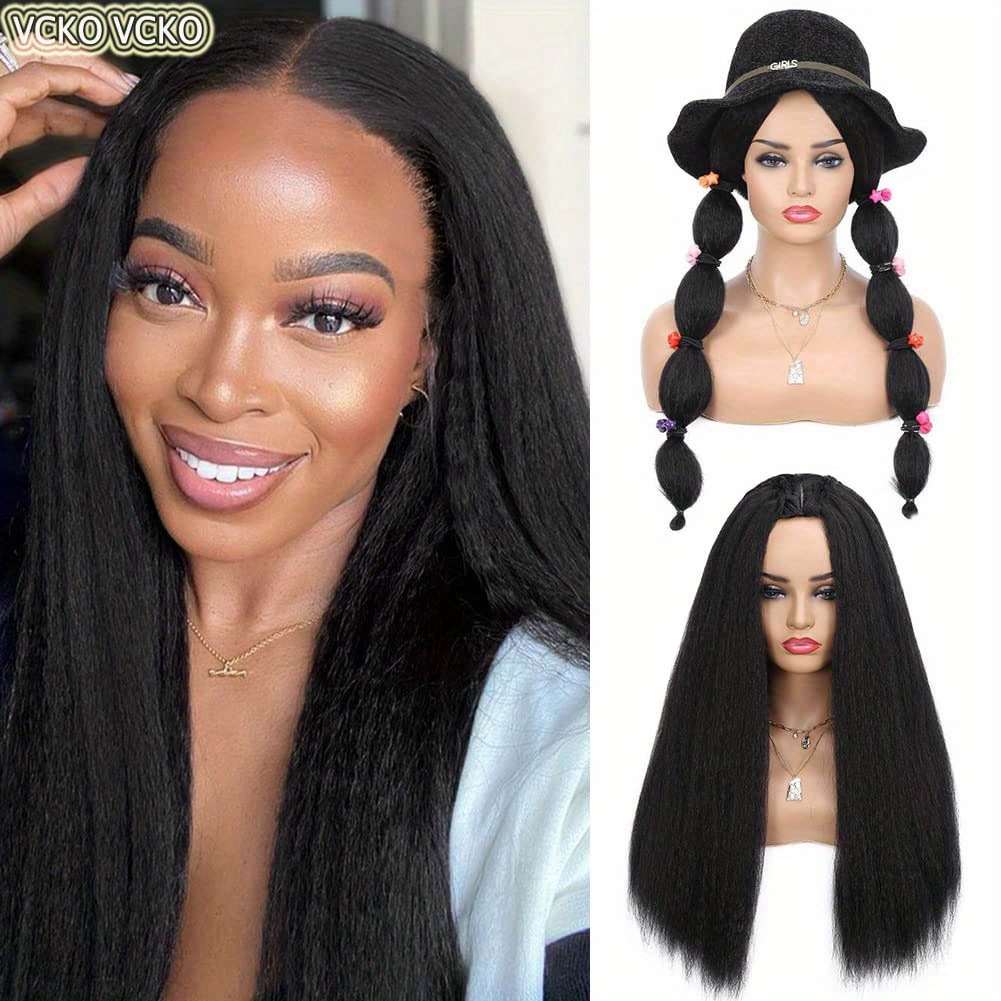 Long Straight Wigs Women Straight Synthetic Hair Temu United Kingdom