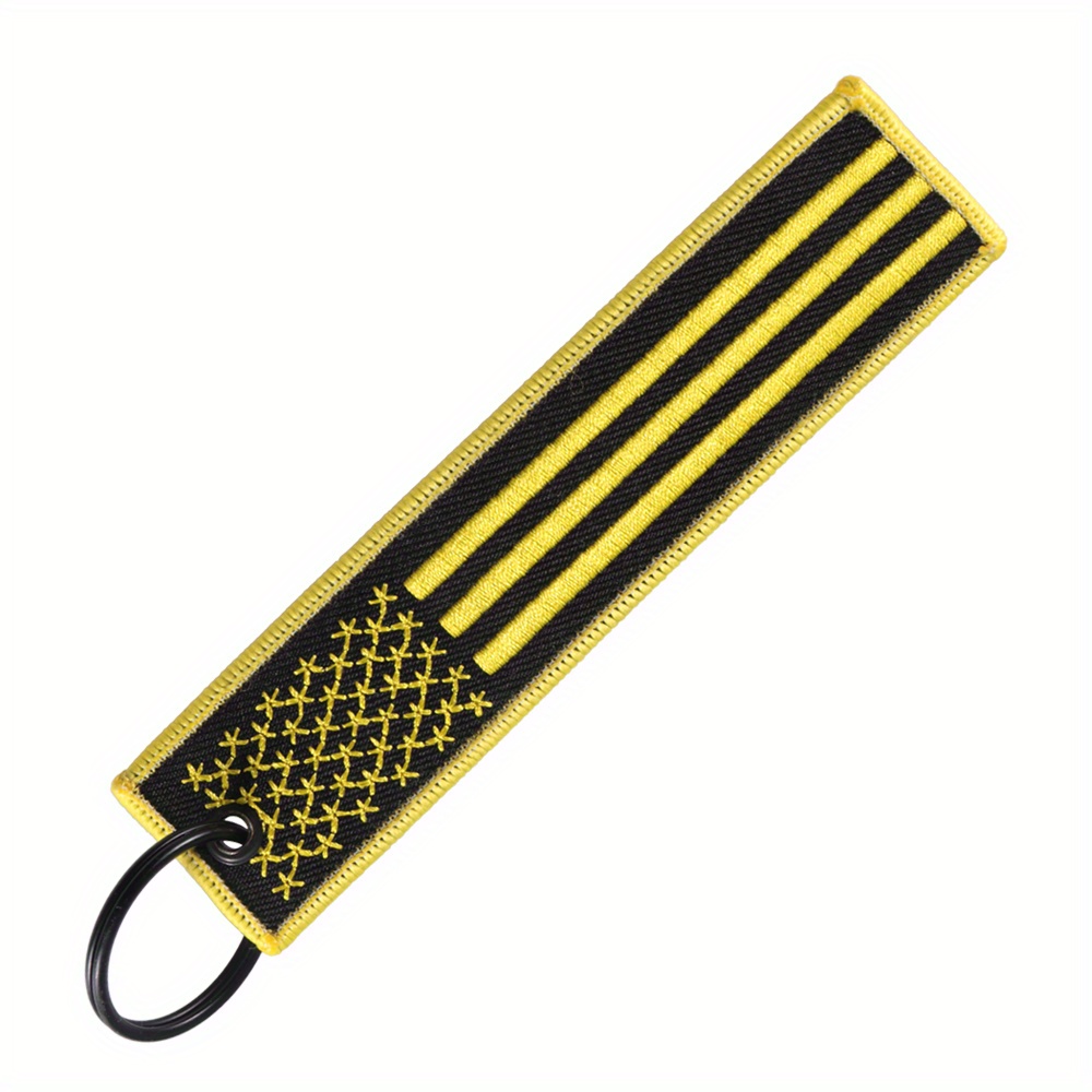 American Flag Keychain Tag With Key Ring Carabiner For Keys - Temu