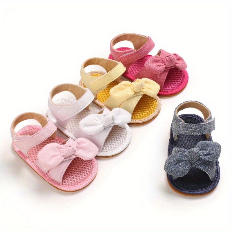 Baby Girls Sandals Bowknot Decor Princess Sandals Open Toe - Temu Norway