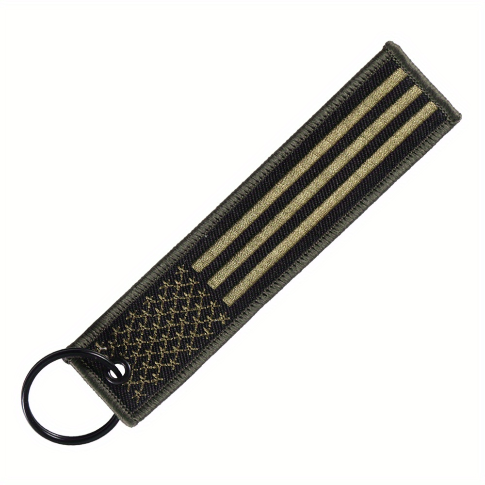 American Flag Keychain Tag With Key Ring Carabiner For Keys - Temu