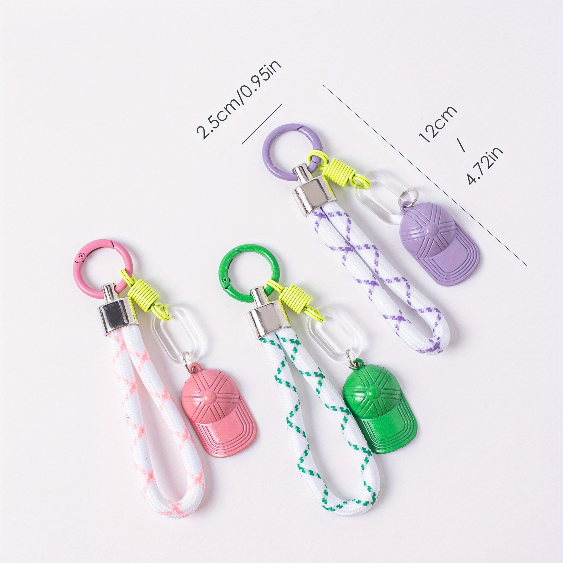 Baseball Cap Charm Keychain Customizable Keyring Bag - Temu