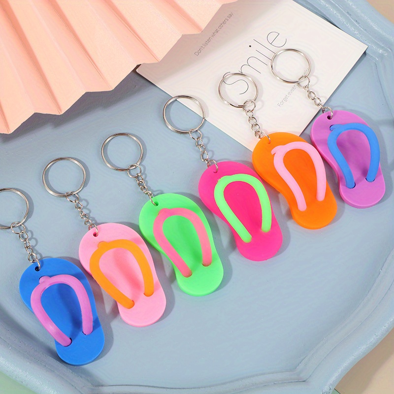 Pvc Flip Flop Keychain Keyring Pendant Handbag Hanging - Temu Canada