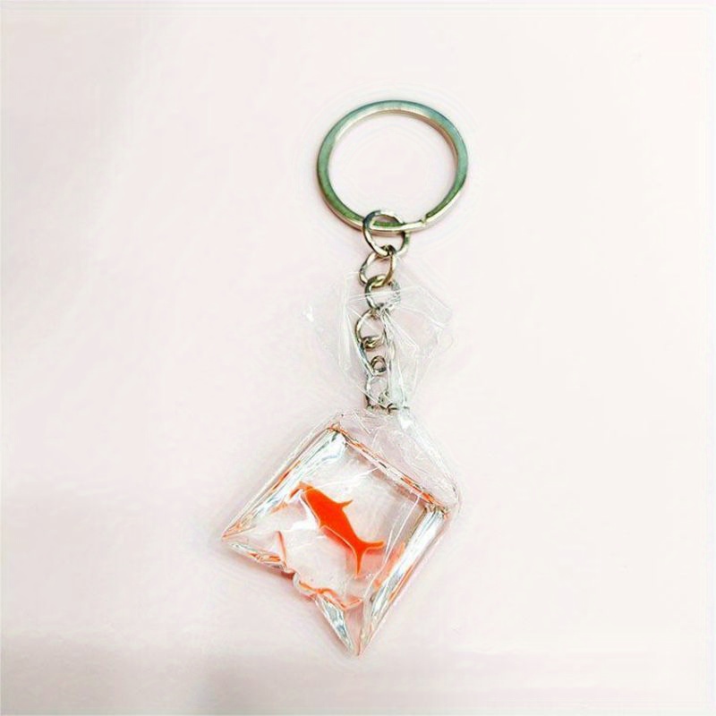 Shark Goldfish Charm Keychain Resin Key Ring Bag Accessory - Temu ...