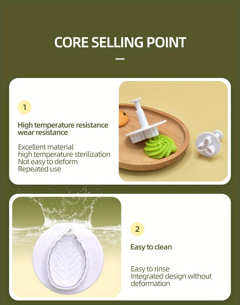 Holly Leaf Press Biscuit Mold Dessert Cutter Chocolate Mold - Temu Ireland