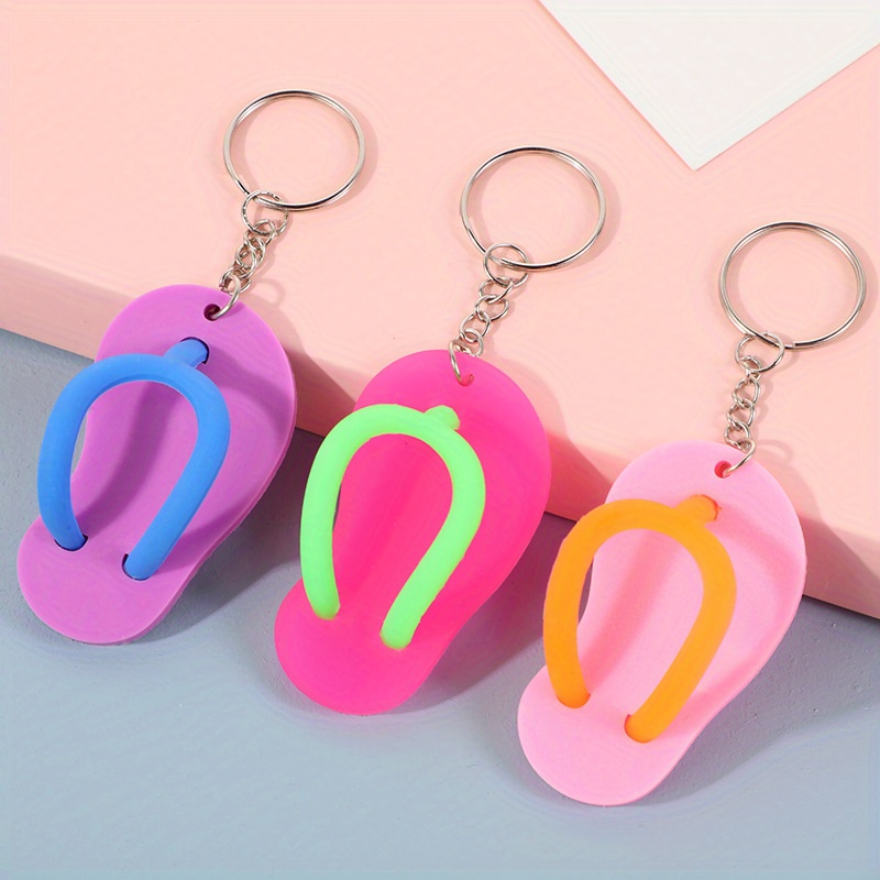 Pvc Flip Flop Keychain Keyring Pendant Handbag Hanging - Temu Canada