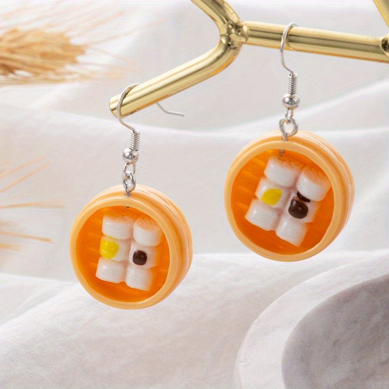 Mini Cute Cartoon Fruit Food Dangle Earrings Creative Acrylic Earrings ...