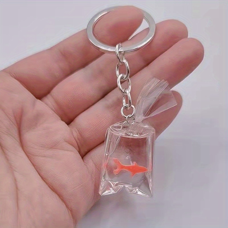 Shark Goldfish Charm Keychain Resin Key Ring Bag Accessory - Temu ...