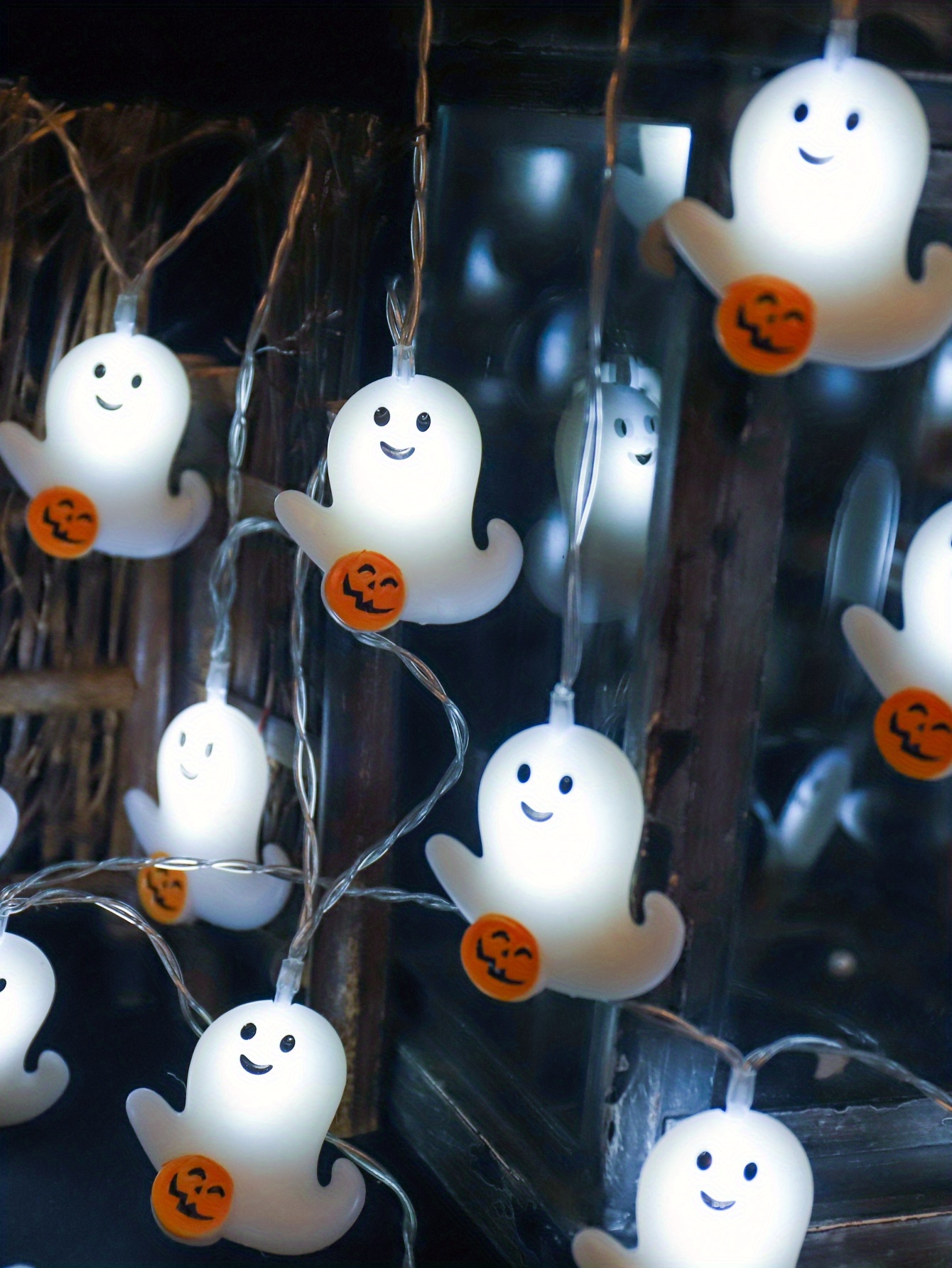 Pumpkin Ghost Decoration Lights Battery Operated 10 Led - Temu United ...