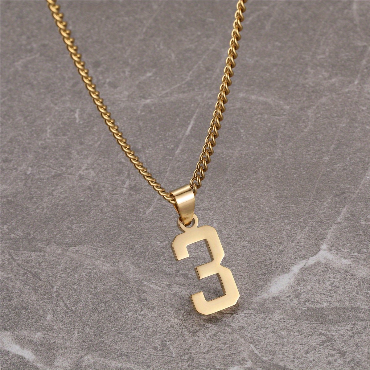 Stainless Steel Number Pendant Arabic Numerals Pendant - Temu Norway