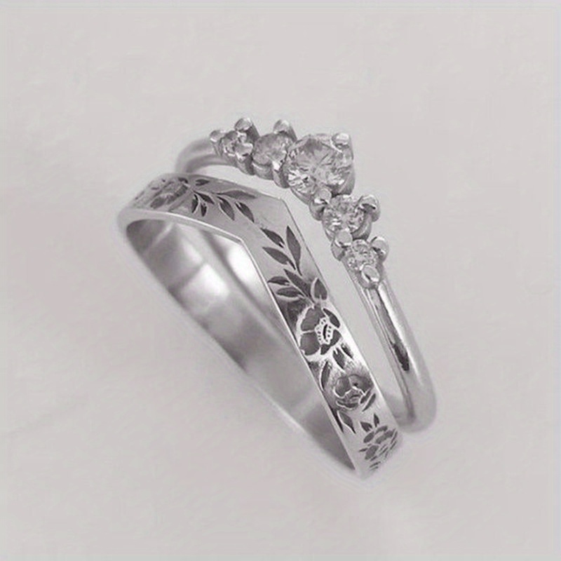 2pcs Set Elegant Men's Ring Gifts For Anniversary Birthday Party For ...