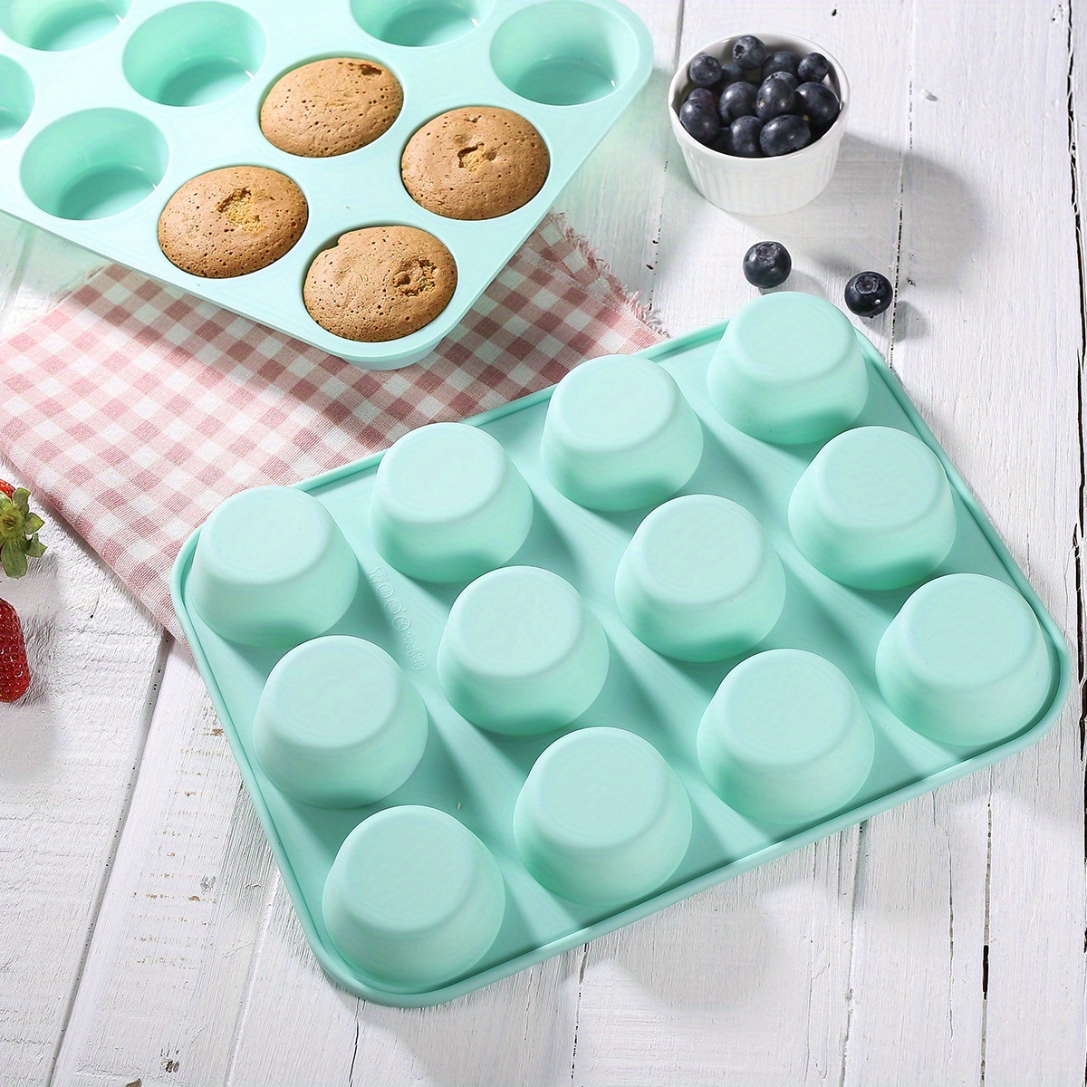 Heat Resistant Silicone Muffin Pan 12 Cavities Perfect - Temu