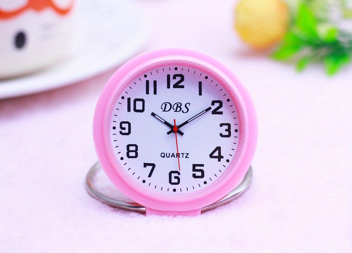 Minimalist Quartz Table Clock Round Pointer Foldable Mini - Temu