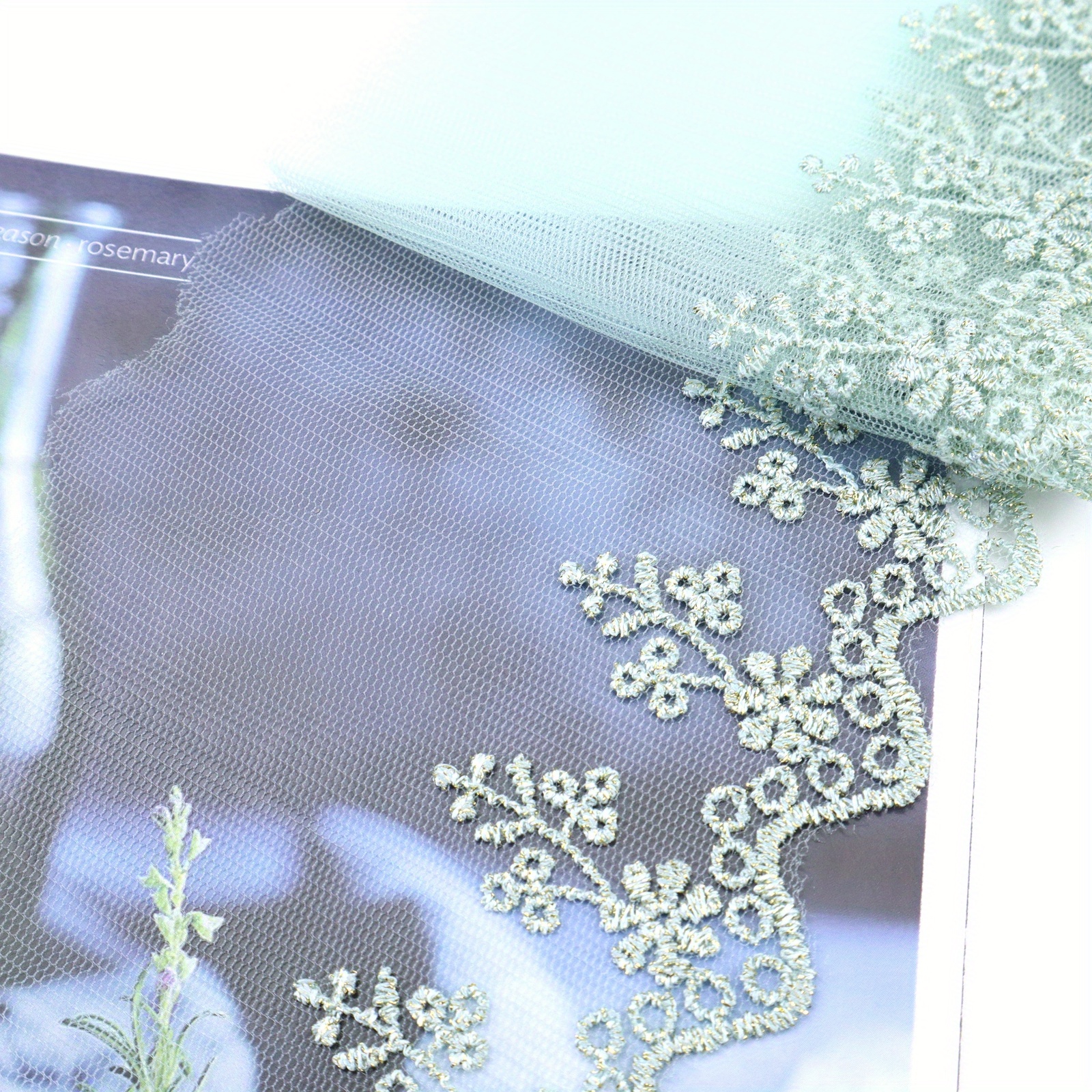 Embroidered Tulle Lace Ribbon Diy Sewing Crafts Bags Clothes - Temu