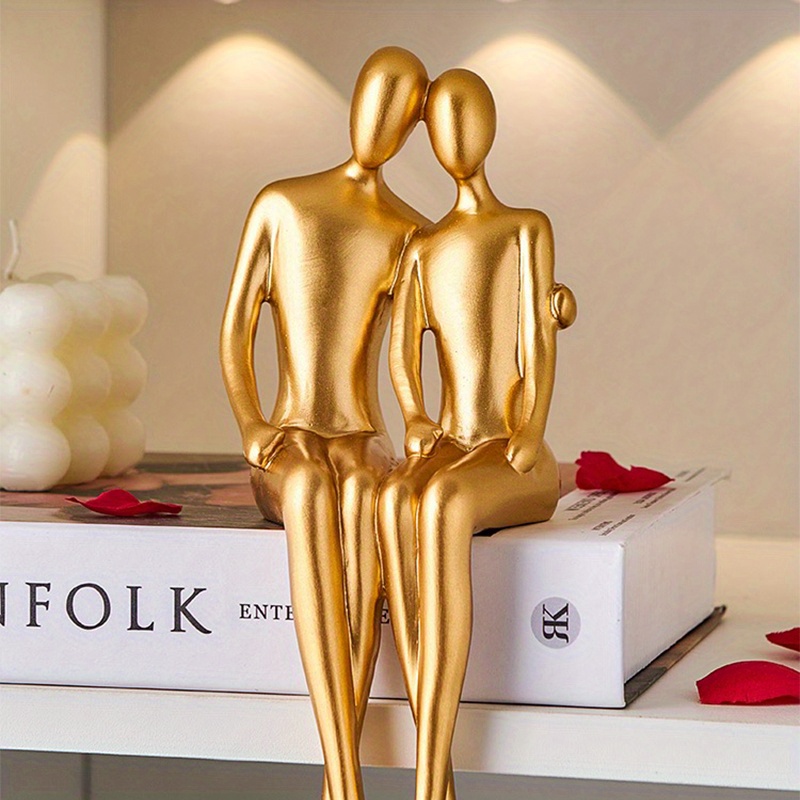 golden character sitting ornament modern light luxury resin - Temu New ...