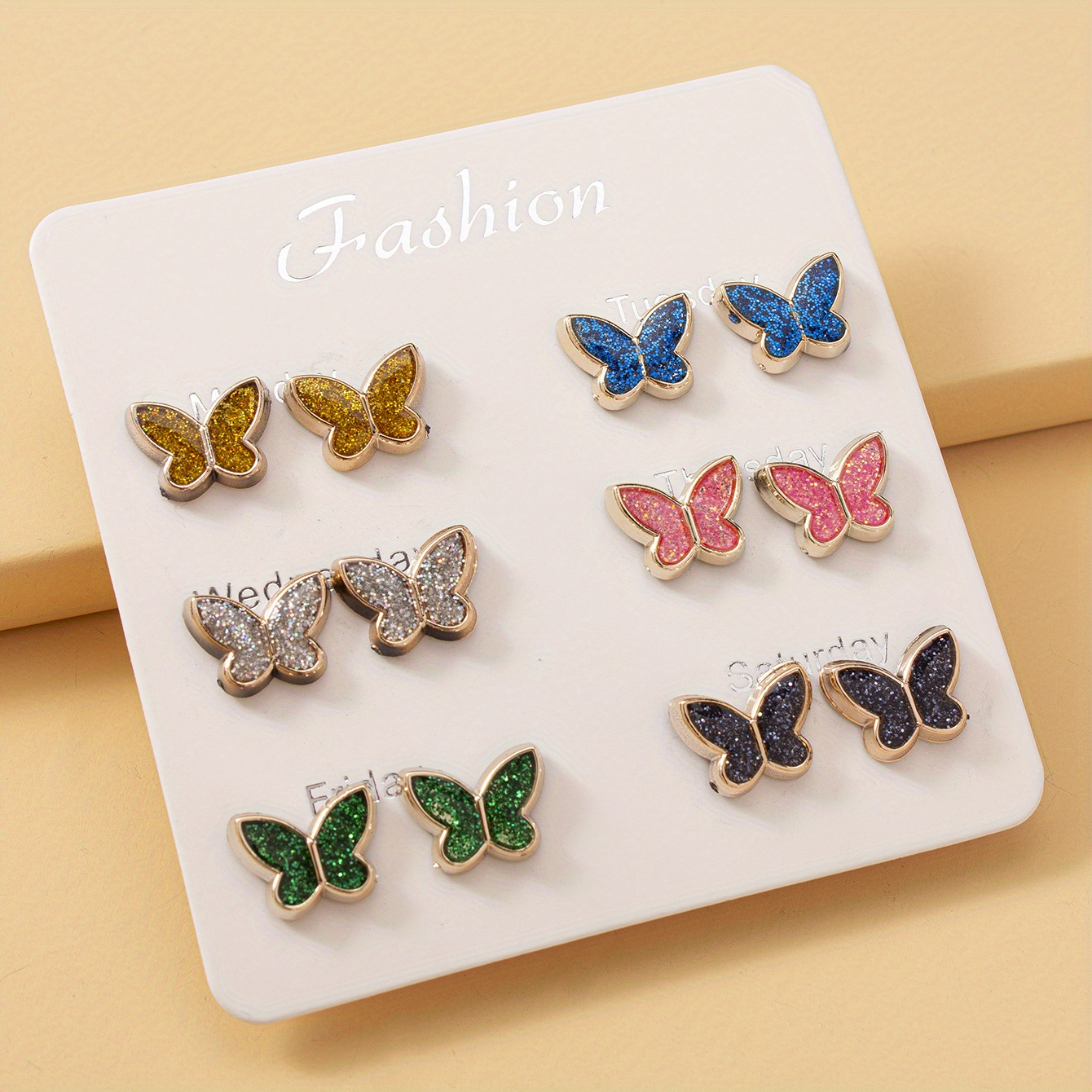 Colorful Enamel Butterfly Stud Earrings Elegant Cute Style - Temu ...