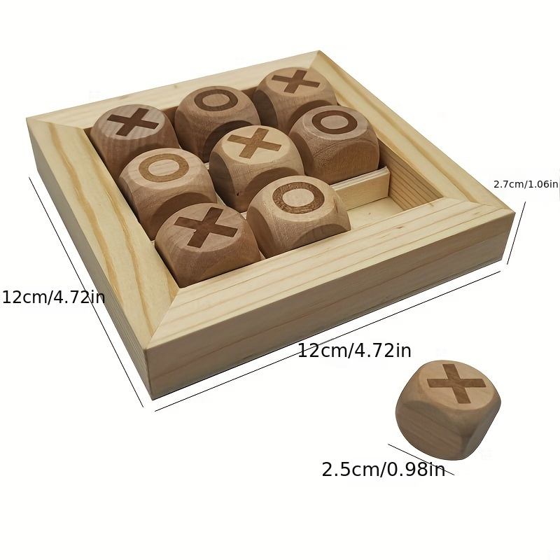 Classic Xo Tic tac toe Board Pine Portable Memorable - Temu New Zealand
