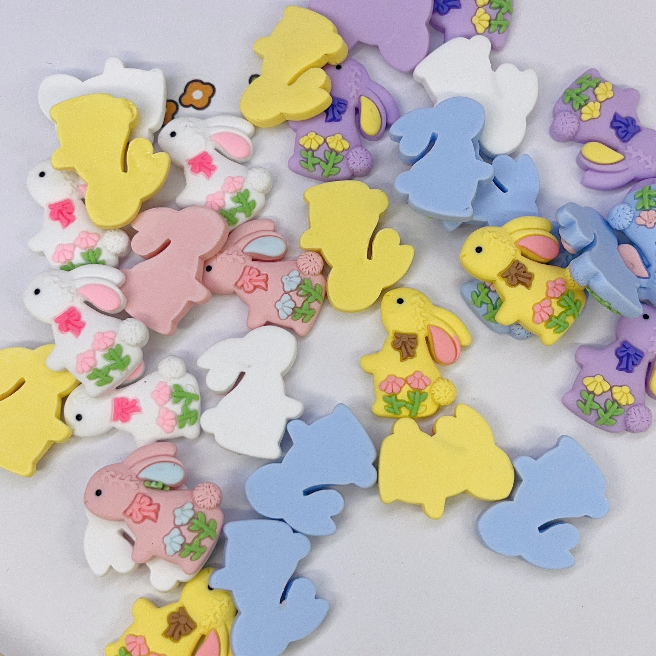 Diy Flower Rabbit Series Earrings Hair Accessories Resin - Temu United ...