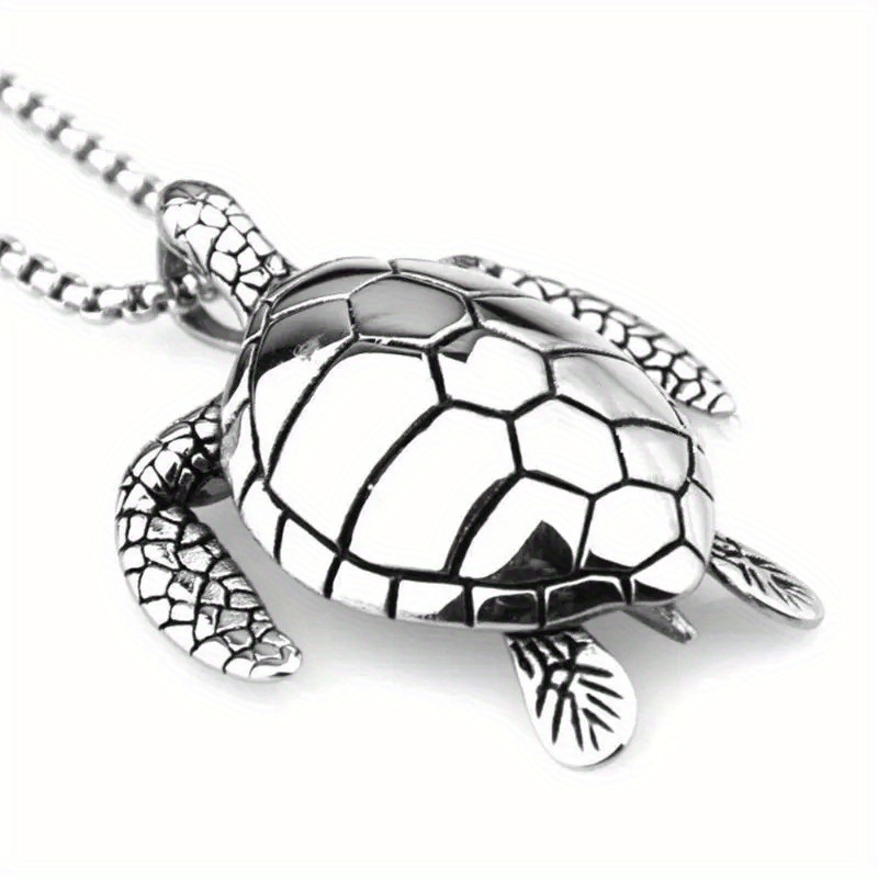 1pc Men's Alloy Turtle Pendant Necklace Fashion Hiphop Chain Necklace ...