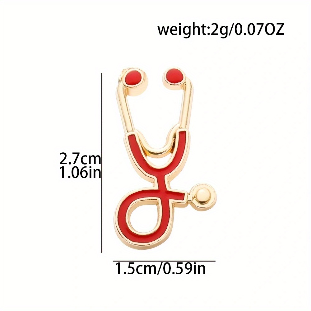 Medical Stethoscope Brooch Pin Fashionable Metal Drip Oil - Temu