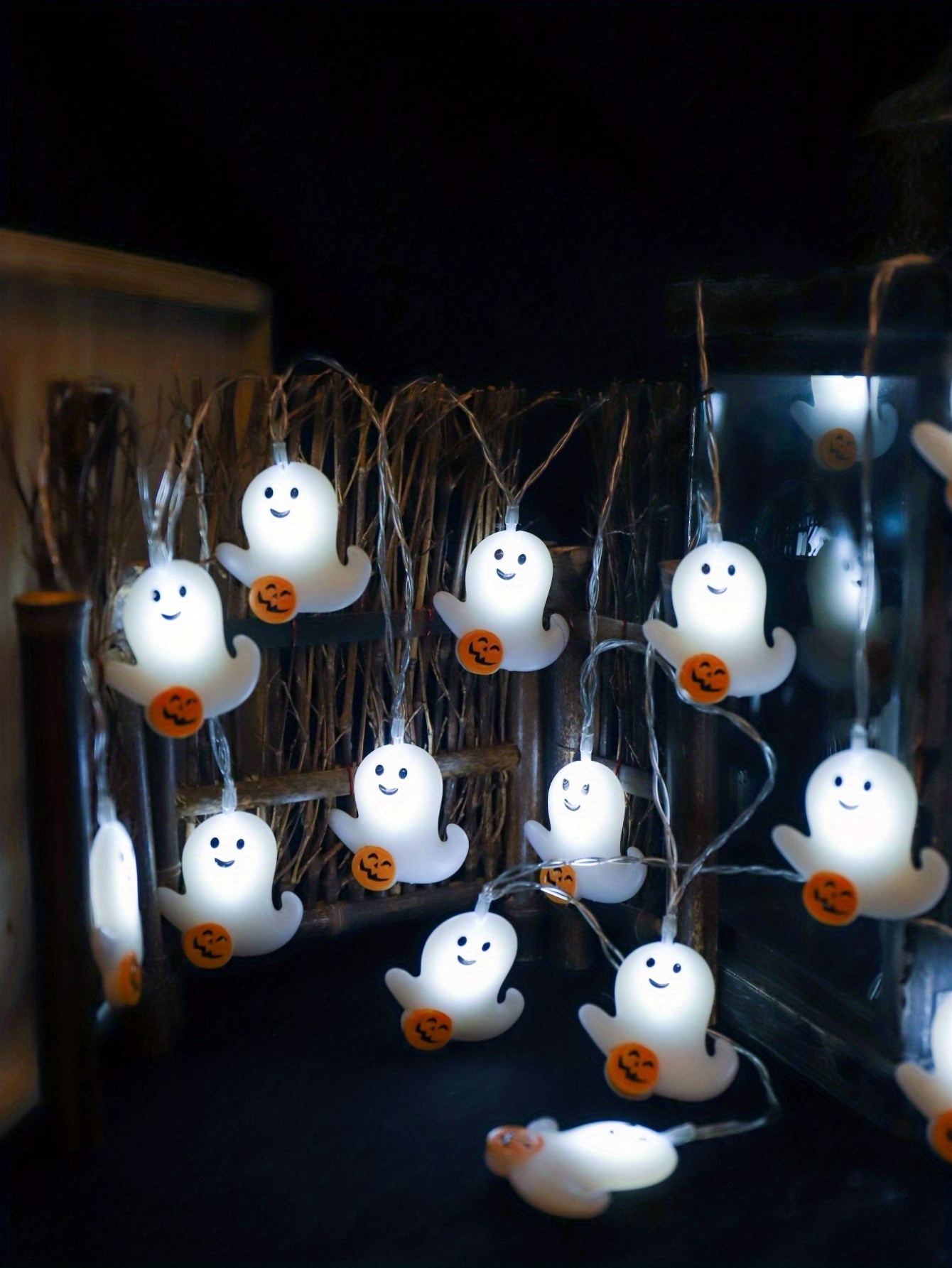 Pumpkin Ghost Decoration Lights Battery Operated 10 Led - Temu United Kingdom