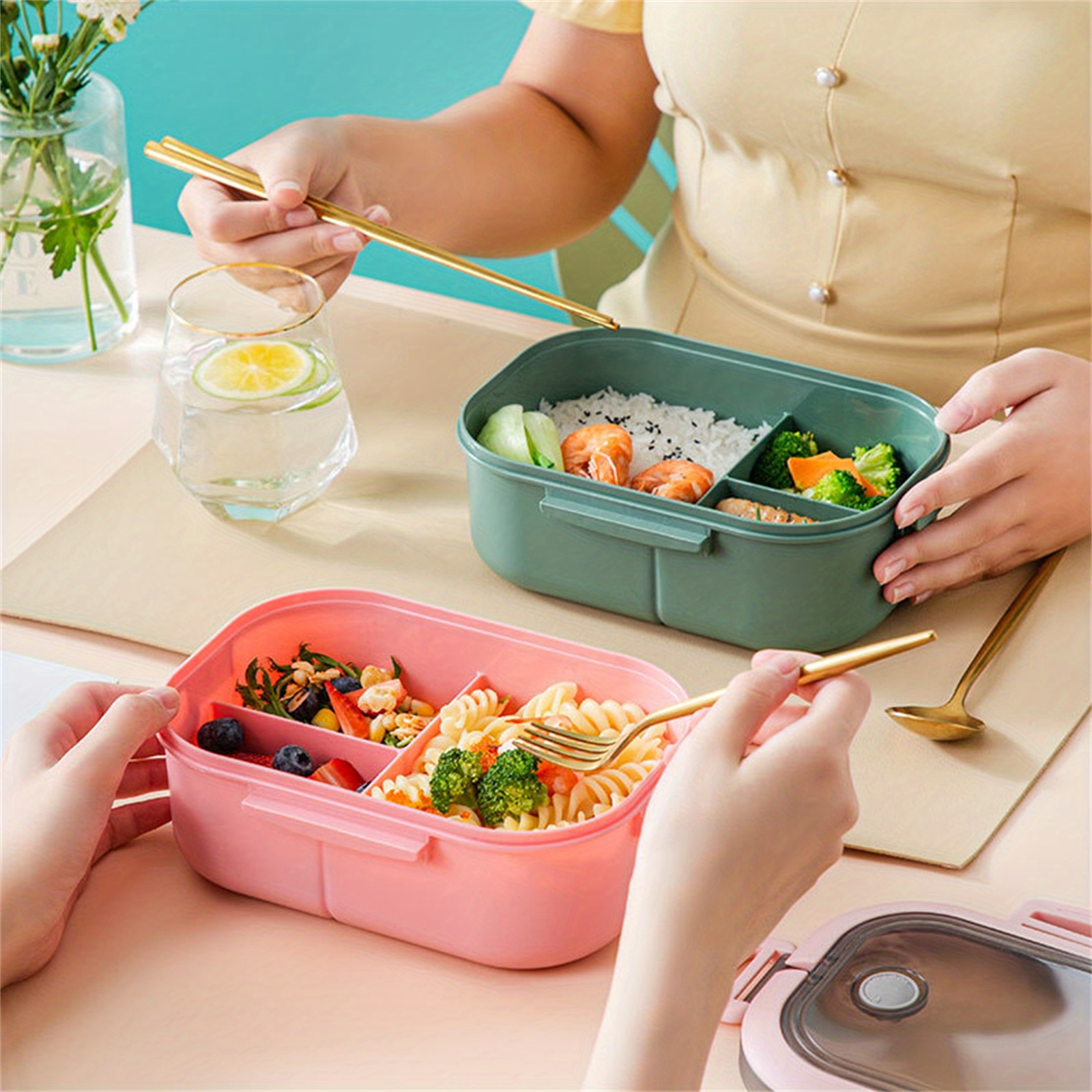 Bento Box Lunch Box High Capacity Food Containers Leakproof - Temu