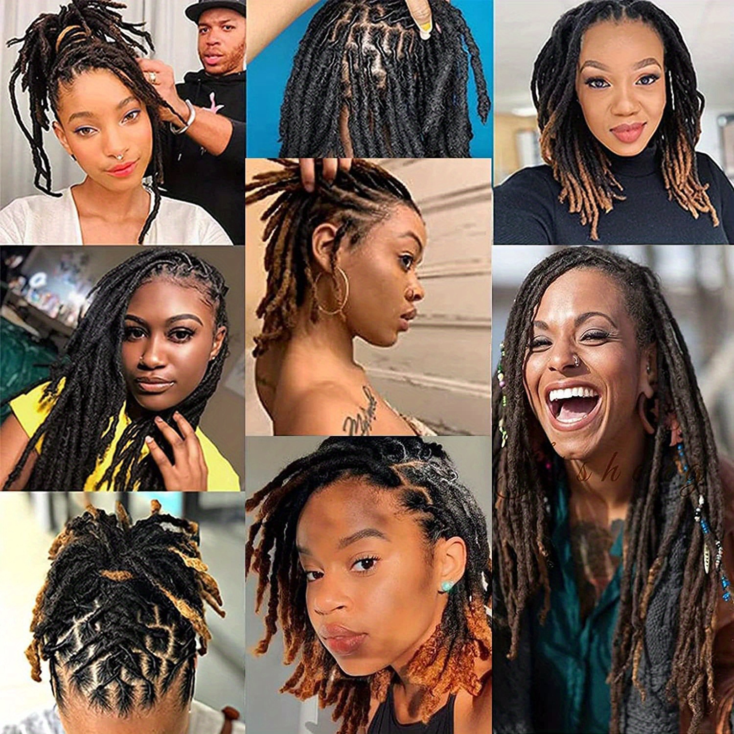 100% Real Human Hair Dreadlock Extensions Man/women Full - Temu